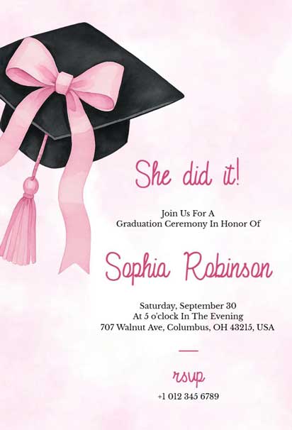 Graduation Ceremony Invitation Templates - Free | Download