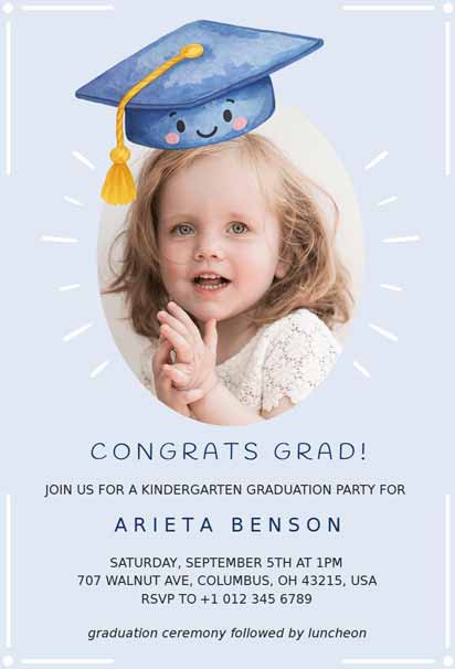 Free Kindergarten Graduation Invitation Templates