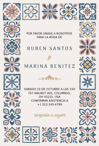 Spanish Wedding Invitation Templates - Free | Download