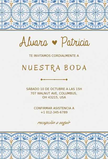 Spanish Wedding Invitation Templates - Free | Download