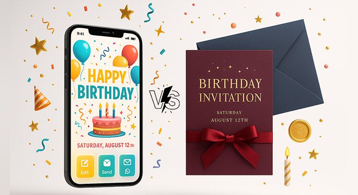 Digital vs Physical Birthday Invitations: Complete Comparison