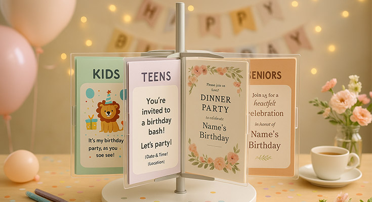 Birthday Invitation Wording Examples by Age Group