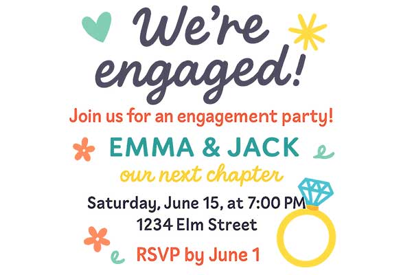 Engagement Invitation Wording: What to Write & How