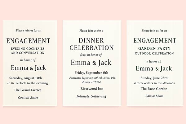 Engagement Invitation Wording: What to Write & How