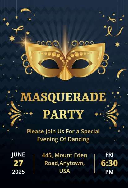 Masquerade Invitation Templates - 15+ Editable Designs & Ideas