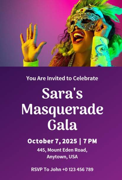 Masquerade Invitation Templates - 15+ Editable Designs & Ideas