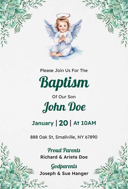 30+ Baptism Invitation Templates for 2025 | Ideas & Trends