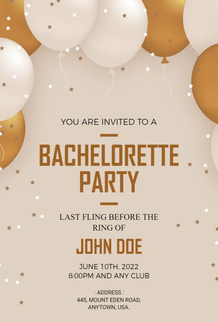 Bachelorette Party Invitation Templates [10+ Editable Designs]