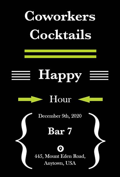 Free Happy Hour Invitation Templates - Printable Designs