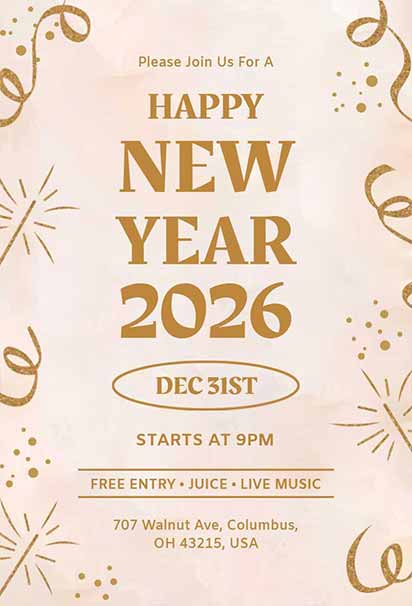 New Year Invitation Templates - Customizable Designs & Ideas