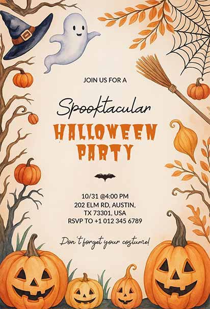 Custom Spooky Halloween Invitation Templates | Latest Ideas