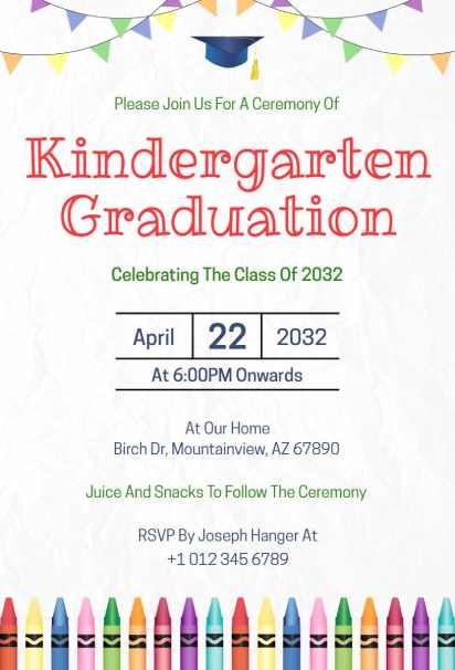 Kindergarten Graduation Invitation Templates - Designs & Ideas