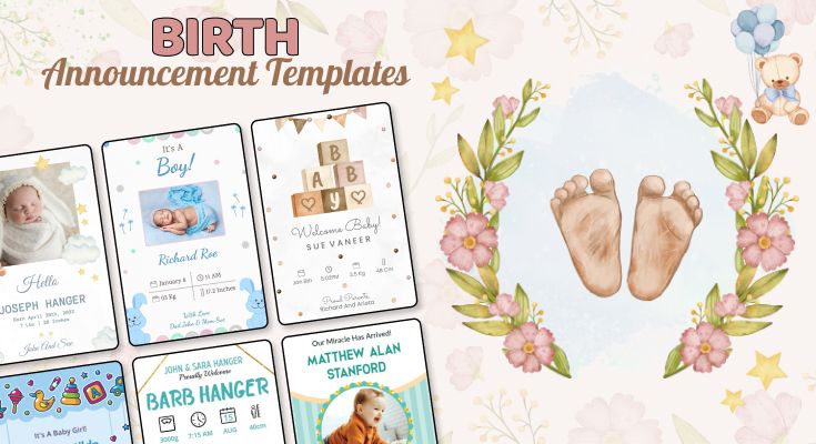 Birth Announcement Templates - 15+ Customizable Designs
