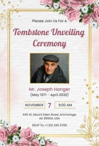 Tombstone Unveiling Invitation Templates (Free Design Ideas)
