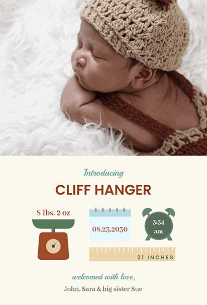 Birth Announcement Templates - 15+ Customizable Designs