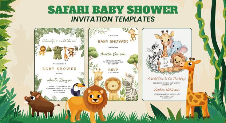 Safari Baby Shower Invitation Templates (Free) - Latest Ideas