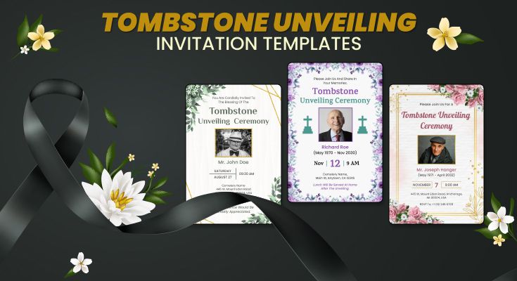 Tombstone Unveiling Invitation Templates (Free Design Ideas)