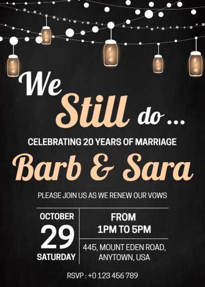 Vow Renewal Invitation Templates [2026] - Editable Design & Ideas