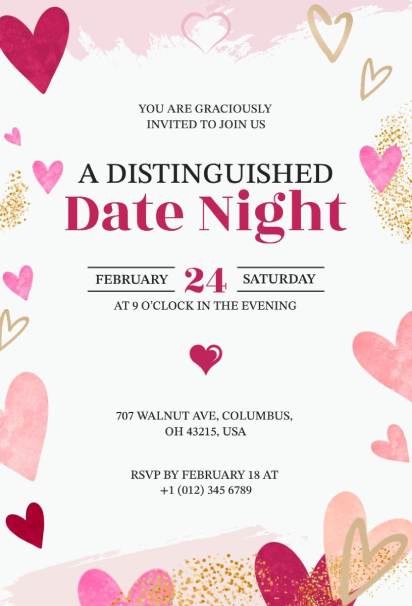 Date Night Invitation Templates [2026] - Editable Designs & Ideas
