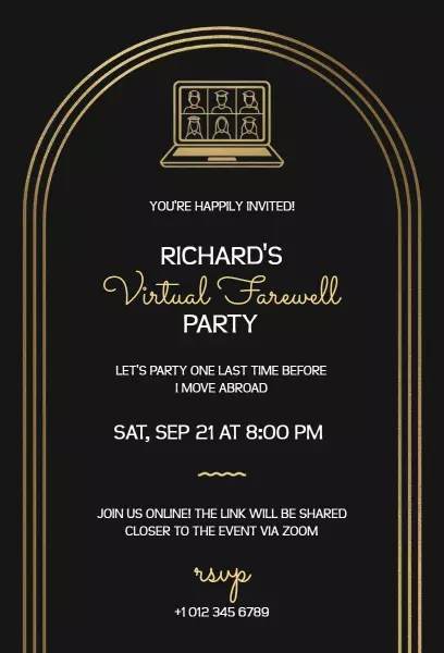 Virtual Party Invitation Templates - Customizable Designs & Ideas