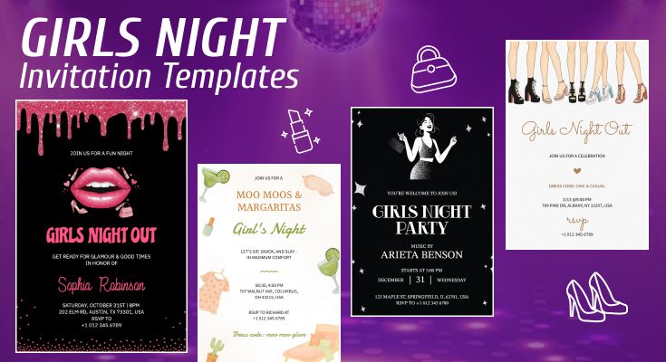 Girls Night Invitation Templates - Design Ideas & Trends