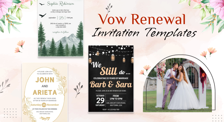Vow Renewal Invitation Templates [2026] - Editable Design & Ideas